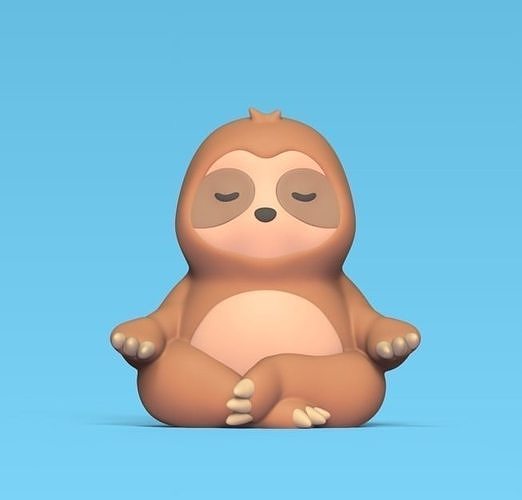 Sloth Yoga 3D model 3D printable | CGTrader