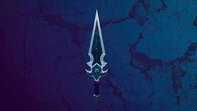 3D model Ice Crown Dagger VR / AR / low-poly | CGTrader