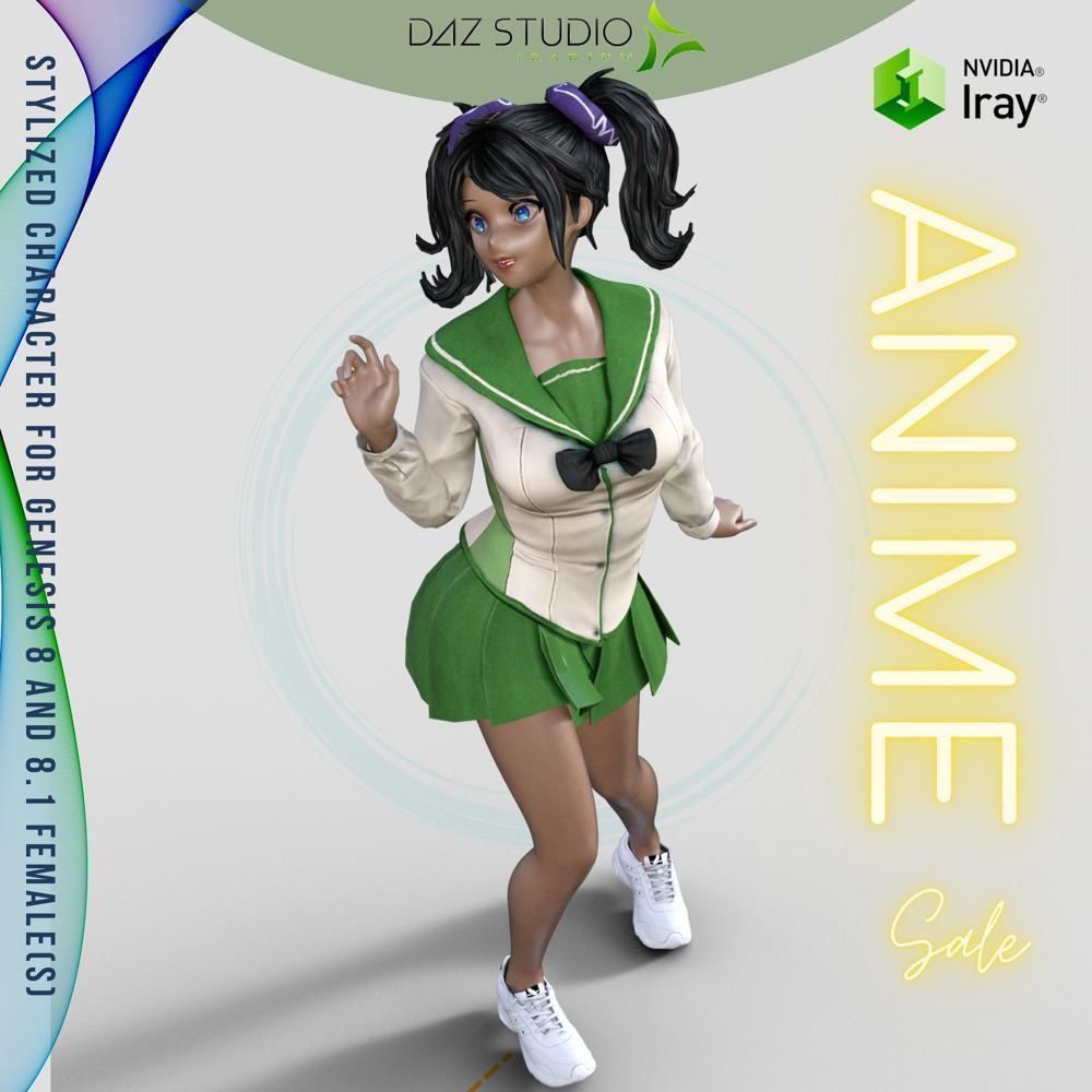 Anime Character G8F for DAZ Studio 3D model rigged | CGTrader