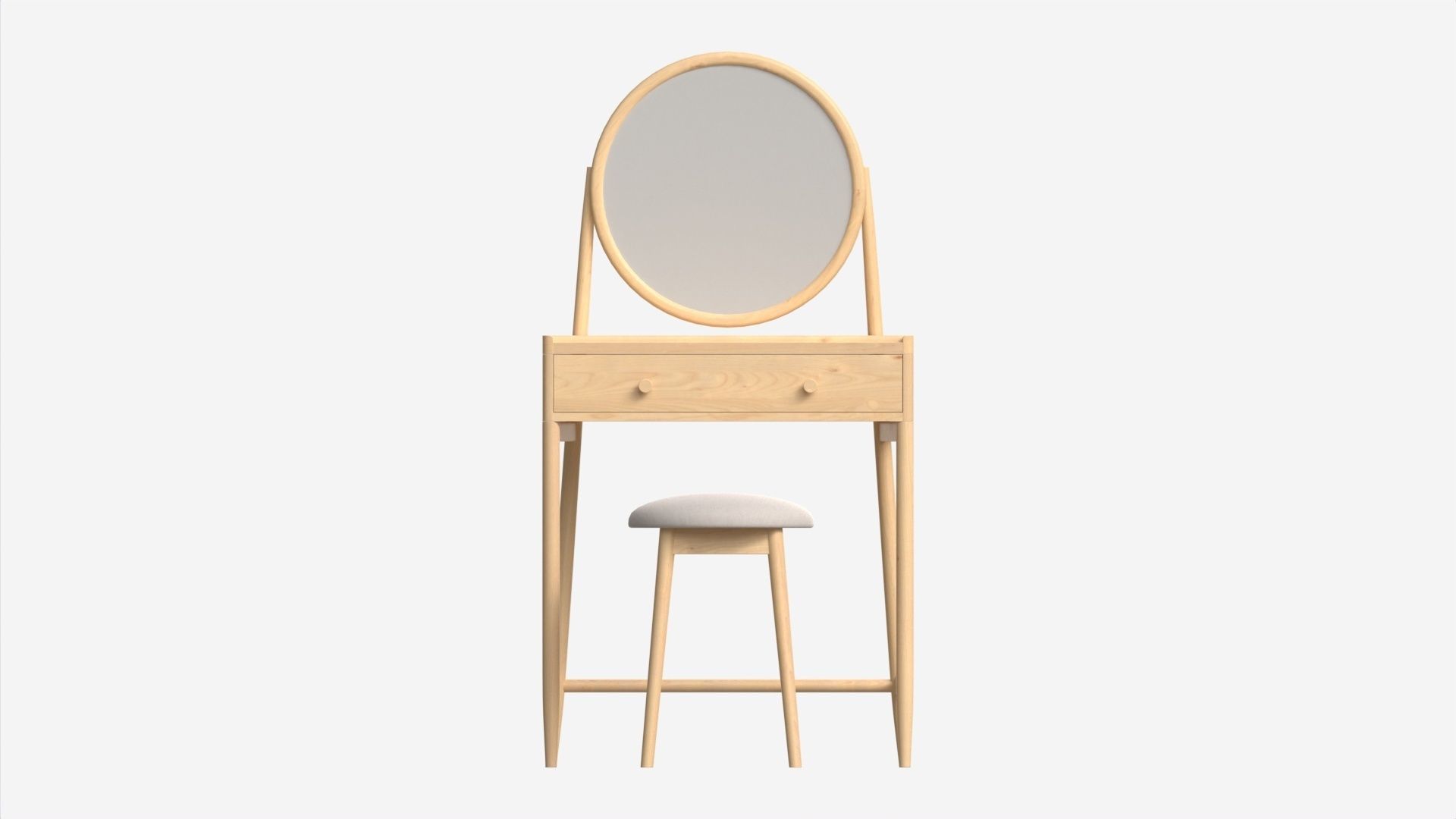 Dressing Table with stool Ercol Salina 3D model | CGTrader