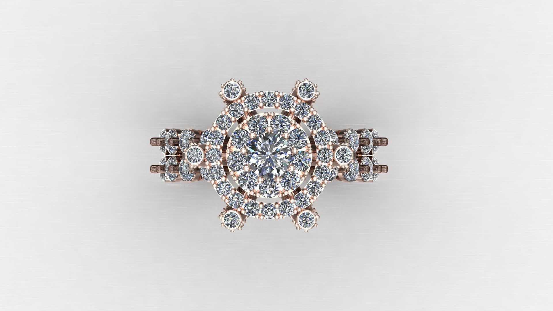 diamond ring solitair women ring cad file 3d 3D model | CGTrader