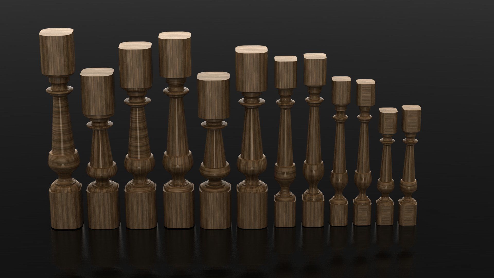 12 Precast Balustrade or wood spindle 3D model | CGTrader