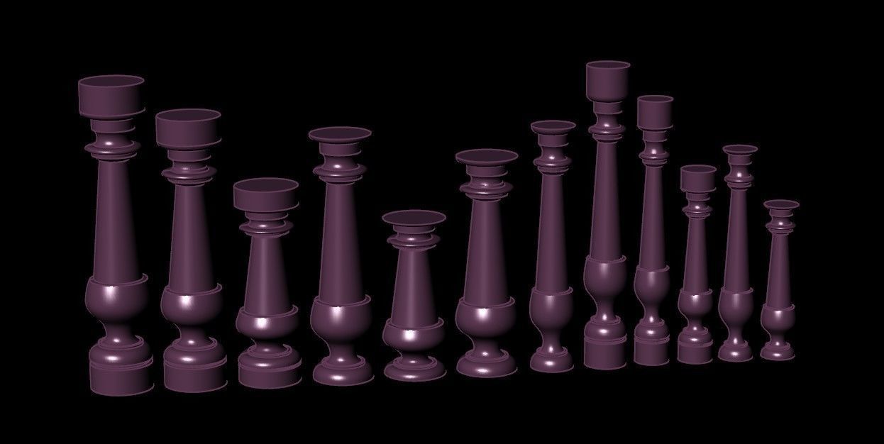 Architecturally Correct Porch Railing and Spindles cad file 3D model ...