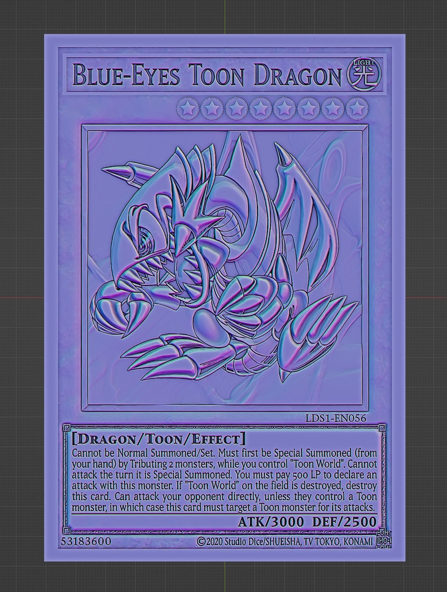 blue-eyes toon dragon - yugioh 3D model 3D printable | CGTrader