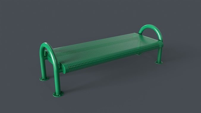 3D model Metal Modern Bench 5 PBR Game Ready VR / AR / low-poly | CGTrader