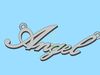 Angel Word Necklace 27mm wide Angel Inscription Necklace 3D model 3D ...