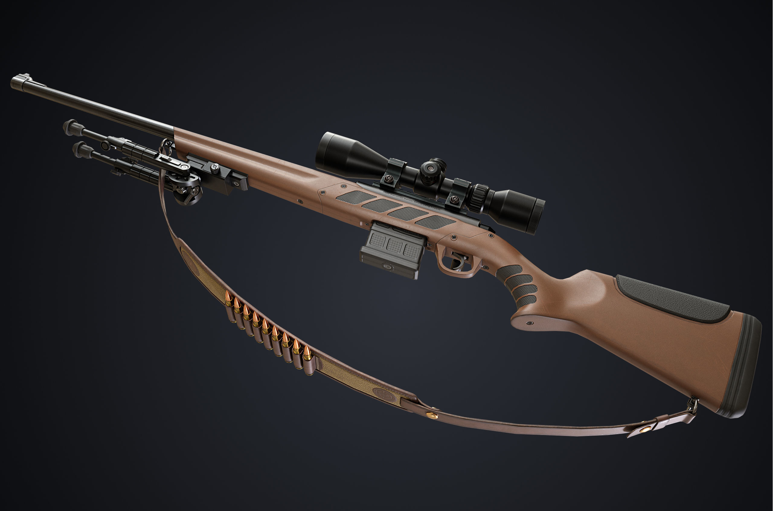 3D model Hunting Rifle GameReady VR / AR / low-poly | CGTrader