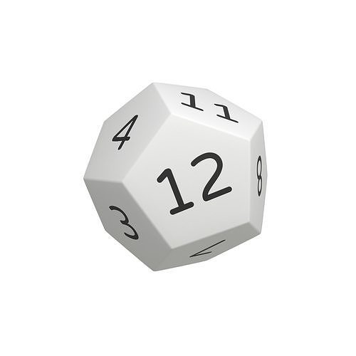 3D model D12 Dice V1 007 VR / AR / low-poly | CGTrader