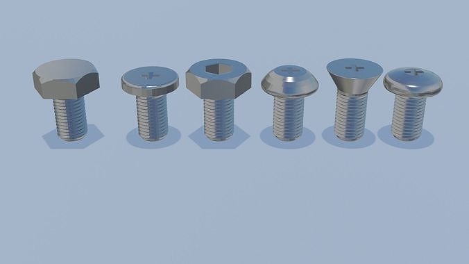 Bolts nut and free 3D model 3D printable | CGTrader