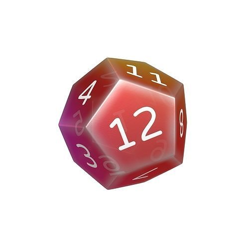3D model D12 Dice V1 024 VR / AR / low-poly | CGTrader