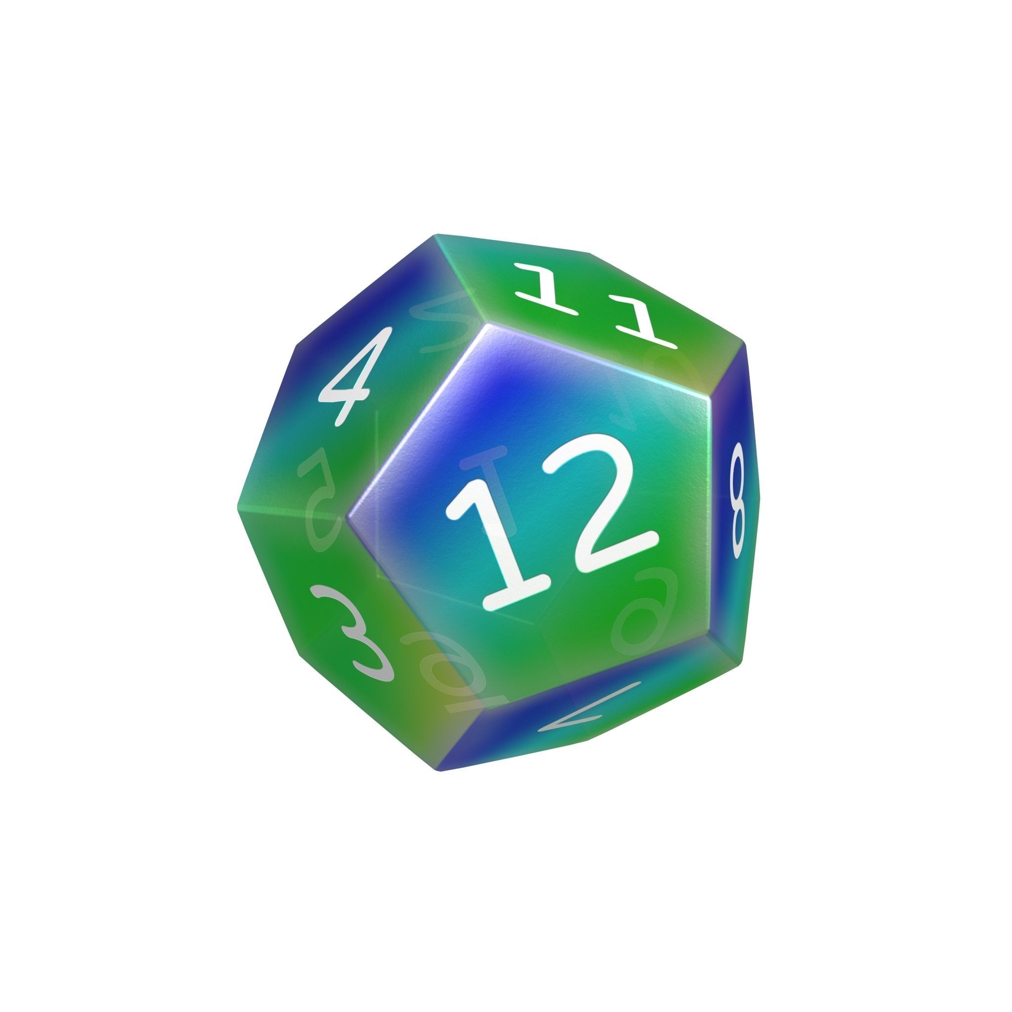 3D model D12 Dice V1 025 VR / AR / low-poly | CGTrader