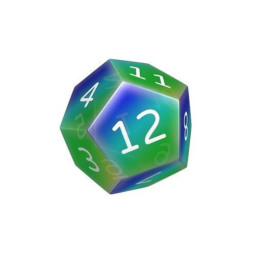 3D model D12 Dice V1 025 VR / AR / low-poly | CGTrader
