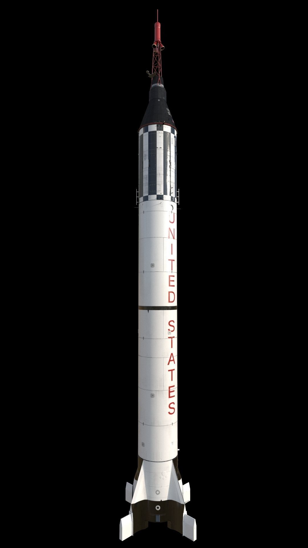High quality 3d model Mercury-Redstone rocket 3D model | CGTrader