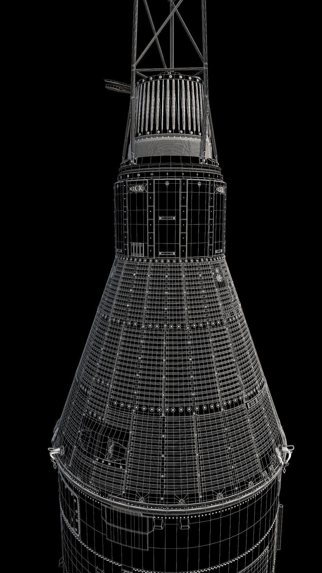 High quality 3d model Mercury-Redstone rocket 3D model | CGTrader