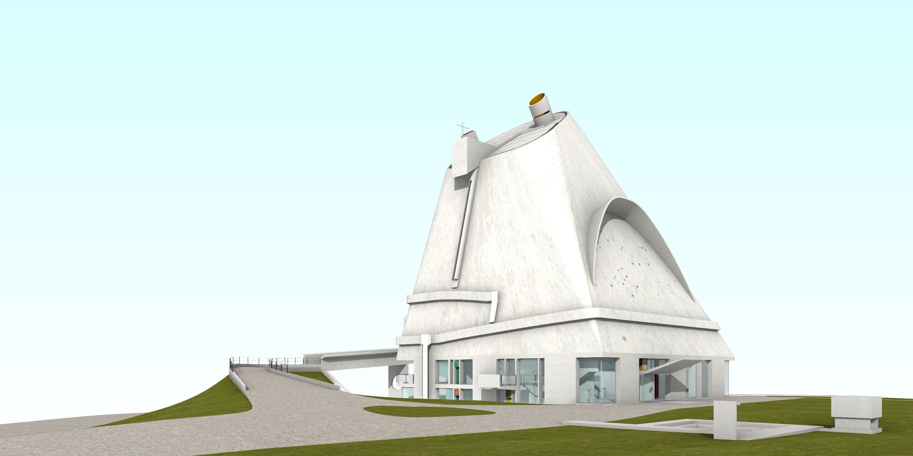Saint-Pierre Firminy - Le Corbusier 3D model | CGTrader