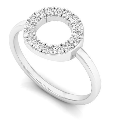 AV 315 Diamond circle ring for woman 3D model 3D printable | CGTrader