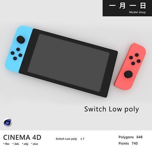 switch 3D Model nintendo free VR / AR / low-poly 3D model | CGTrader
