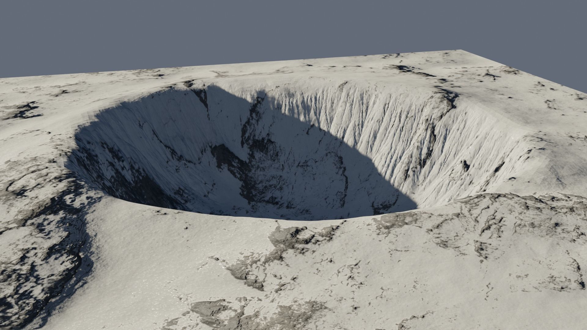 Snow crater free 3D model | CGTrader