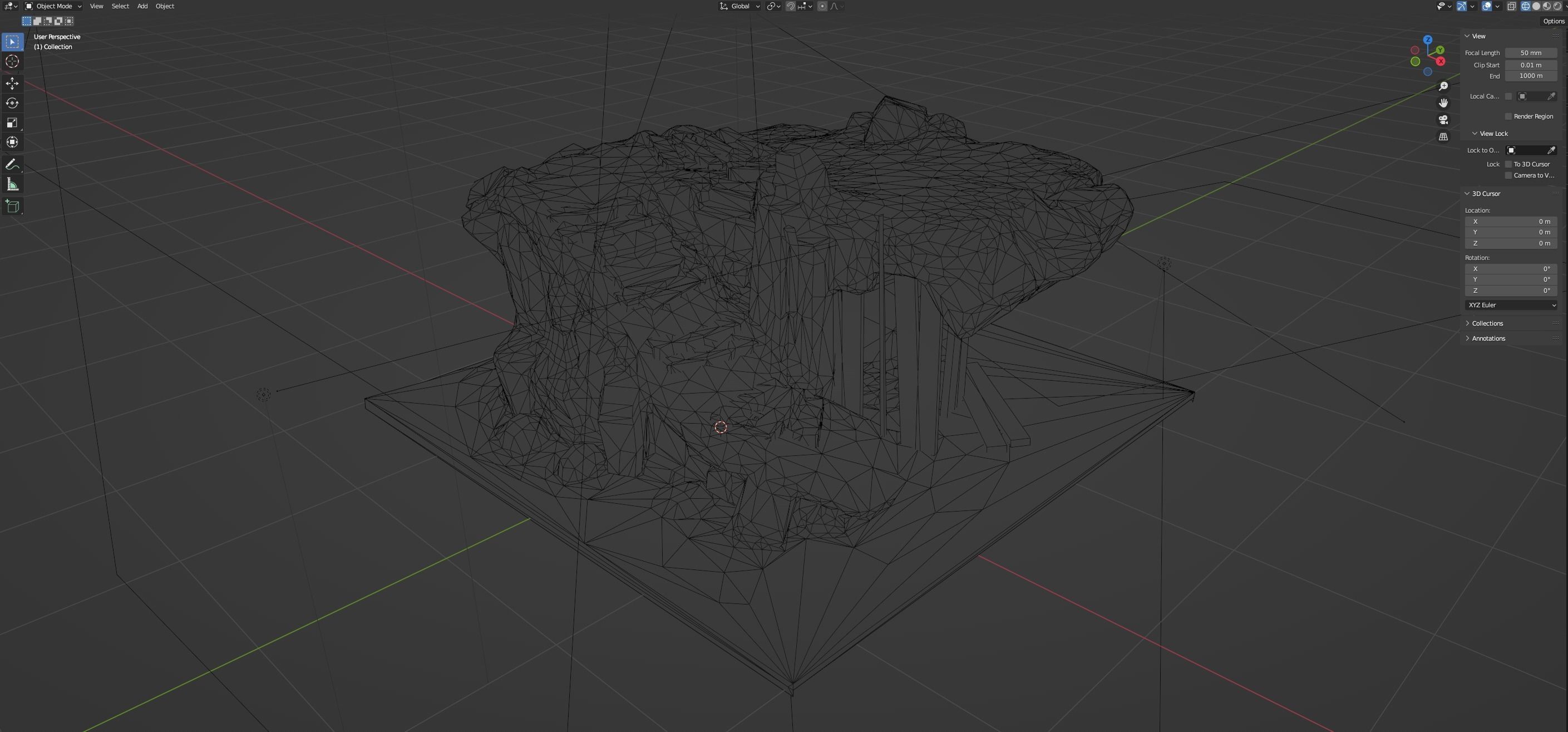 3D model Back Road location Low-poly GameReady model UE5 VR / AR / low ...
