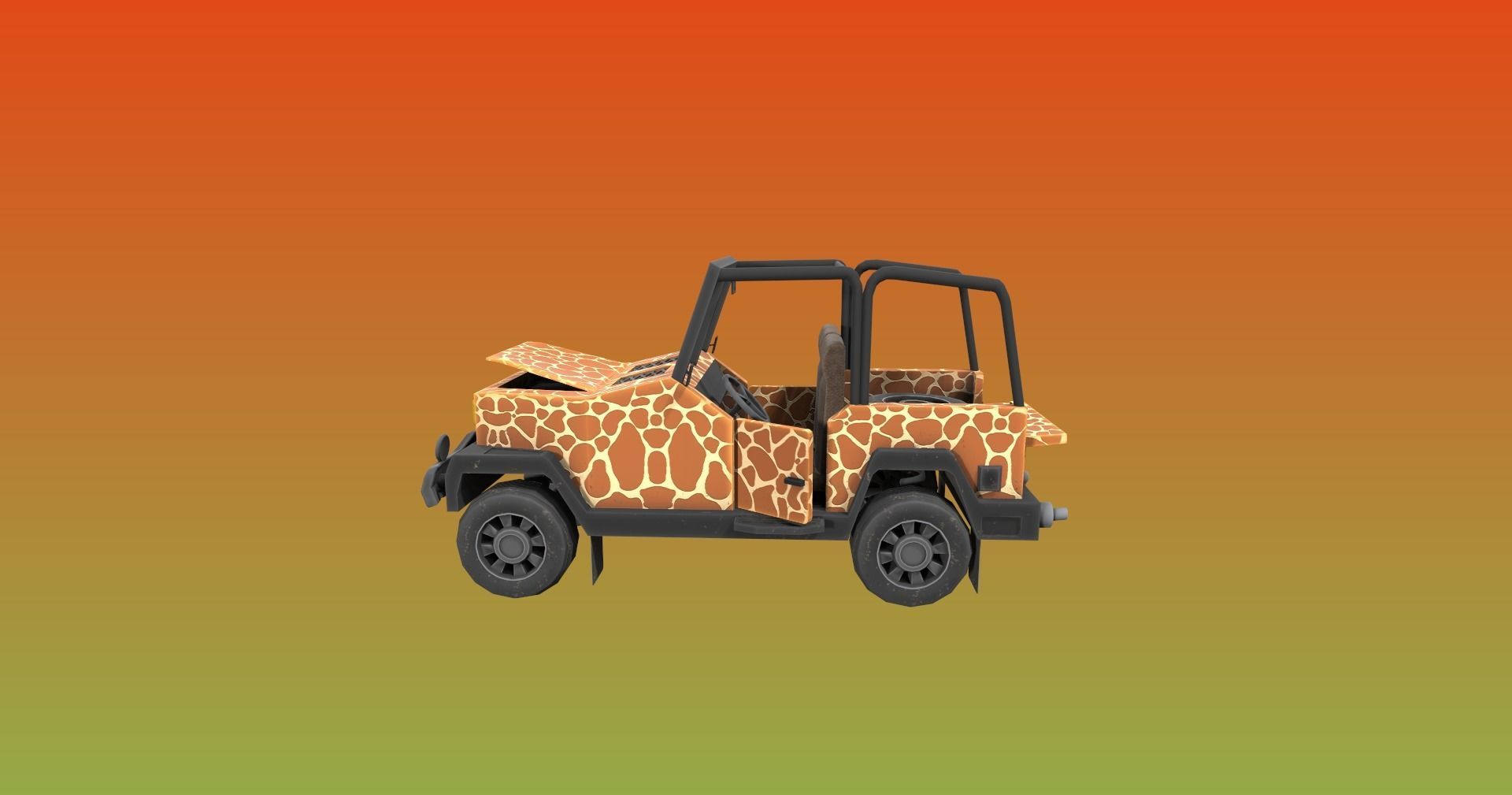 3D model Safari Jeep Game asset VR / AR / low-poly | CGTrader