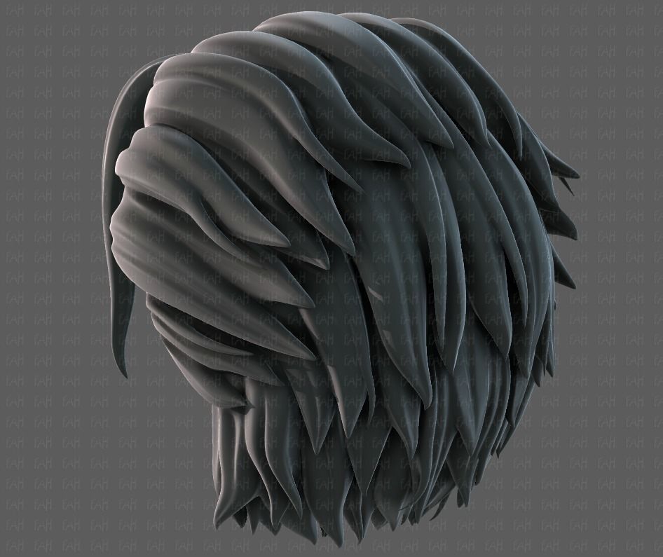 3D model 3D Hair style for boy V102 VR / AR / low-poly | CGTrader