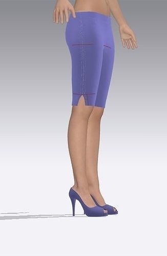 CAPRI LAVANDA COLOR SLIT DETAIL LOOK 3D model | CGTrader