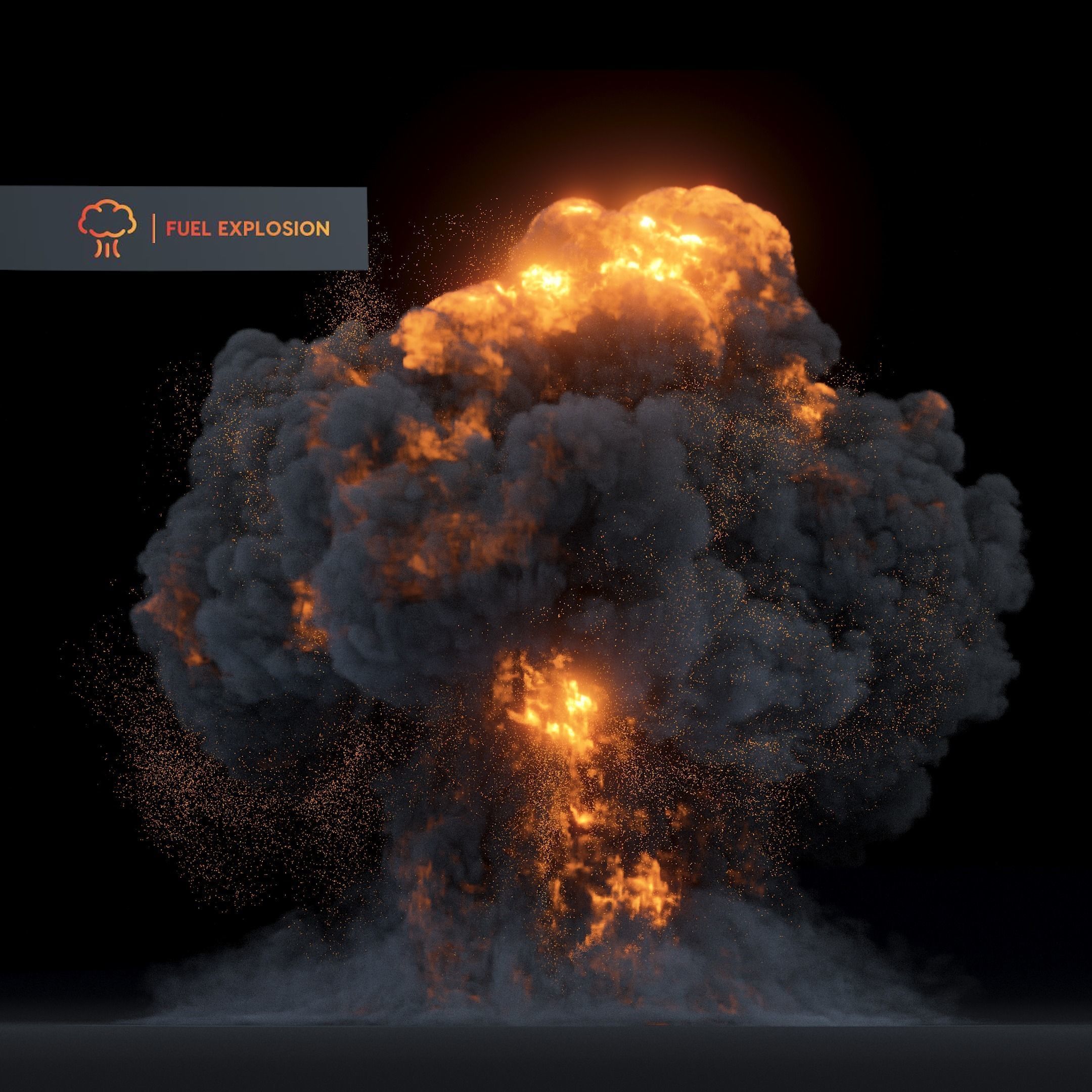 3D Big Explosion with Spark-Animation 3D model animated | CGTrader