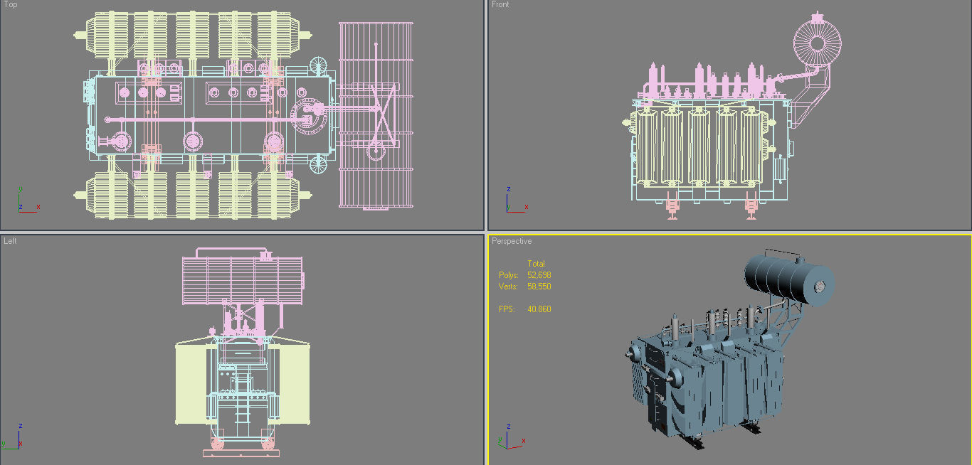 Electrical Power Transformer 3D model | CGTrader