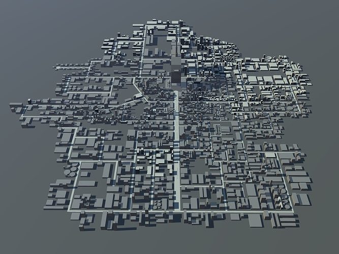 A Simple City free 3D model | CGTrader