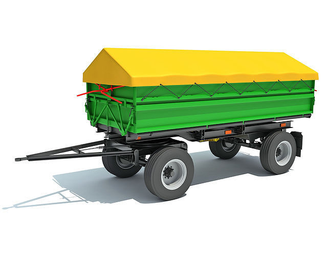 Farm Trailer 3D model | CGTrader