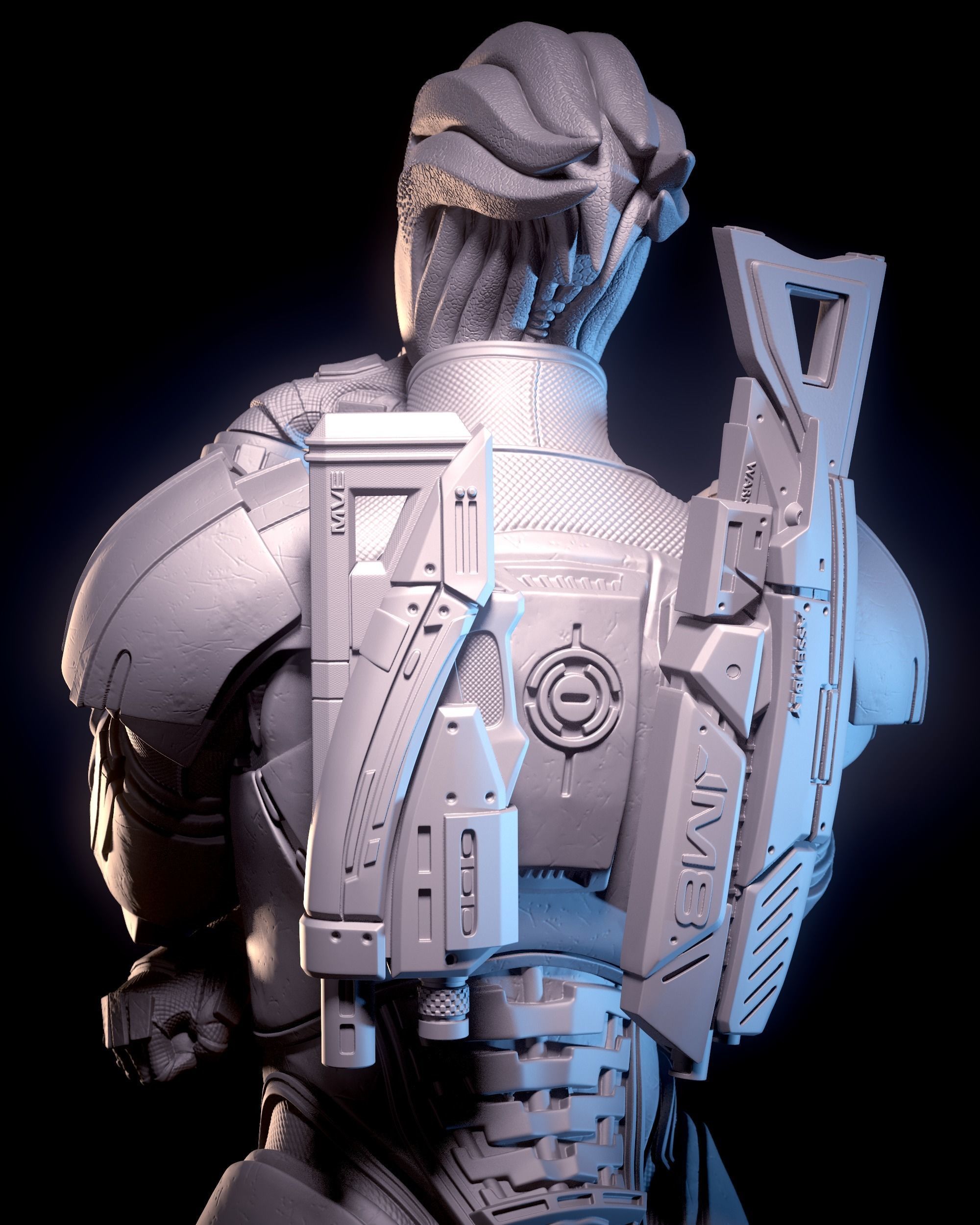 Mass Effect Fanart - Liara TSoni 3d print model Pose 2 3D model 3D ...