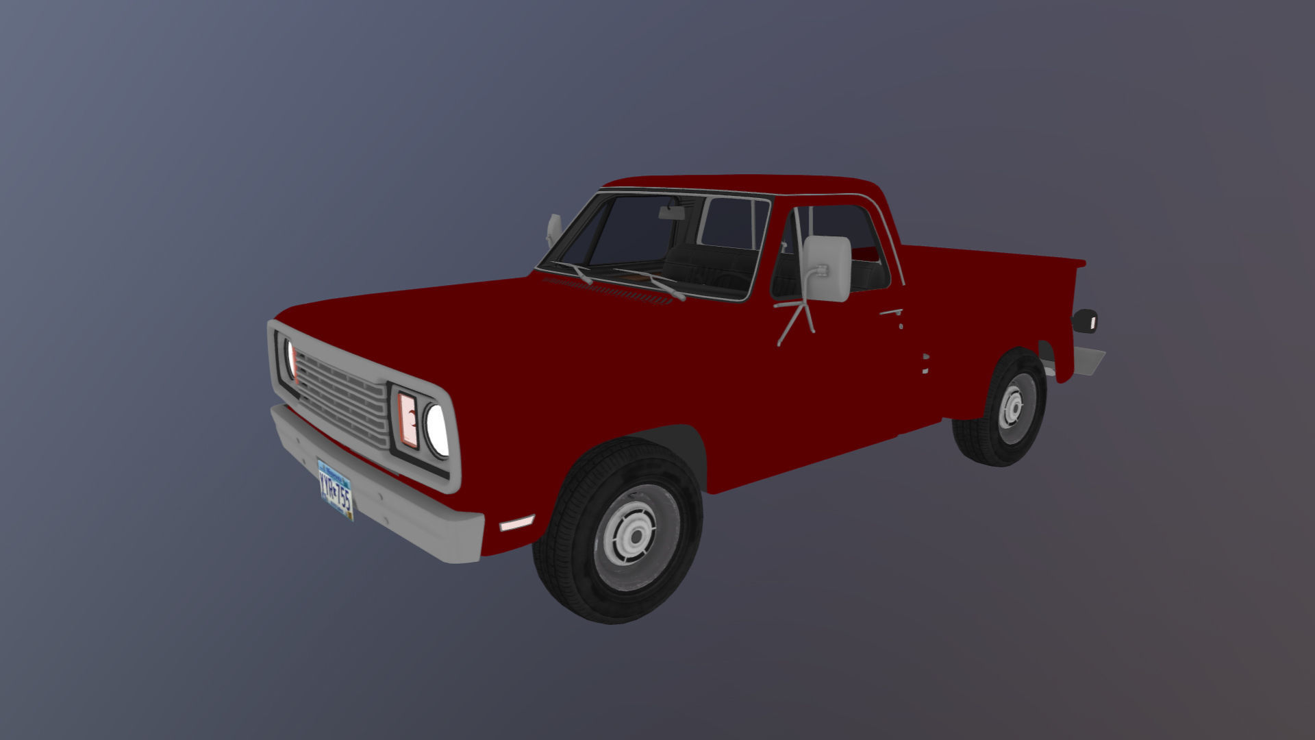 3D model Dodge D100 utiline 1976 VR / AR / low-poly | CGTrader