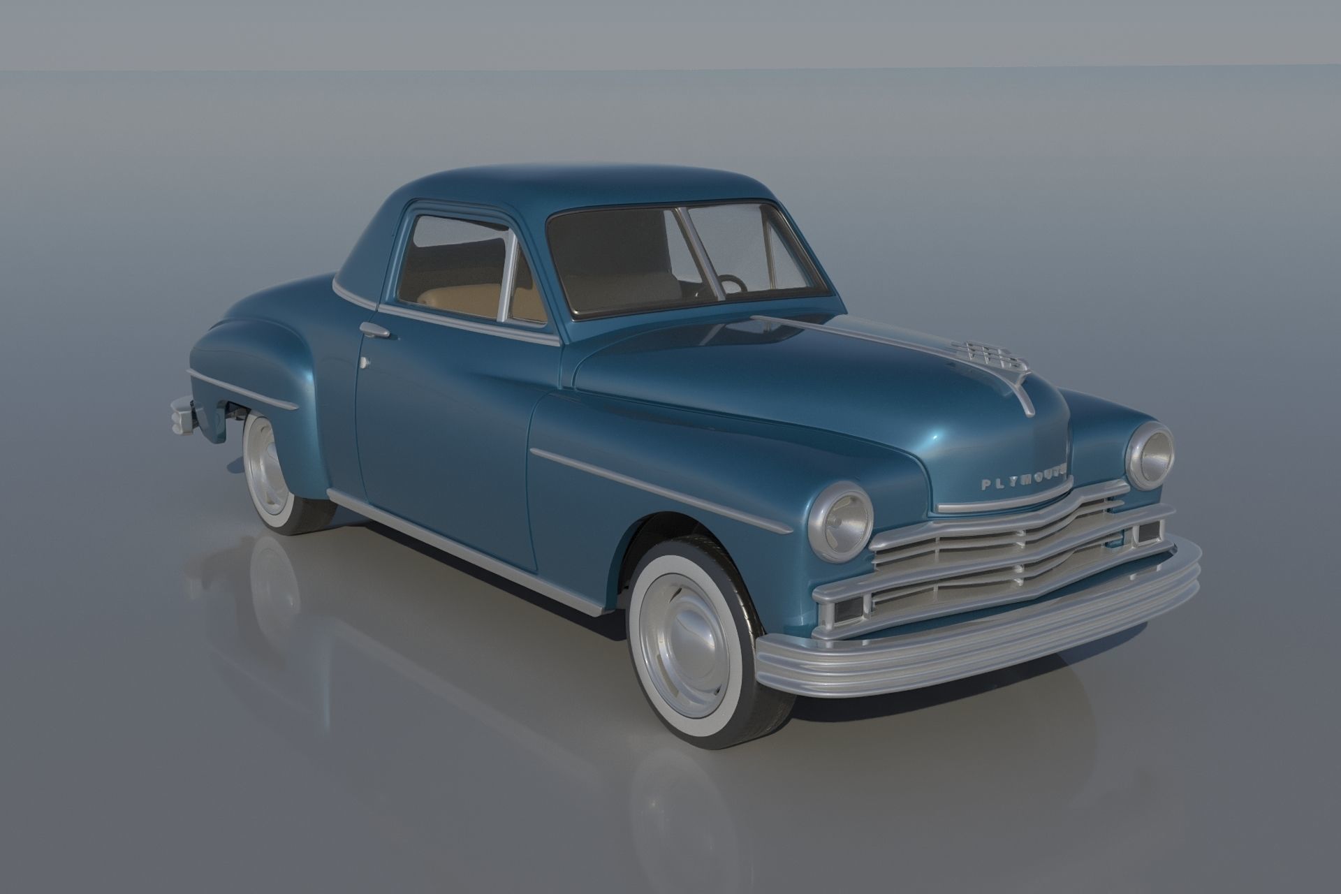 Plymouth Business Coupe 1949 3D model 3D printable | CGTrader