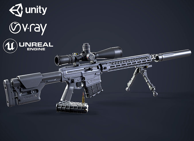 3D model Sniper Rifle OMEN 300 WIN MAG VR / AR / low-poly | CGTrader