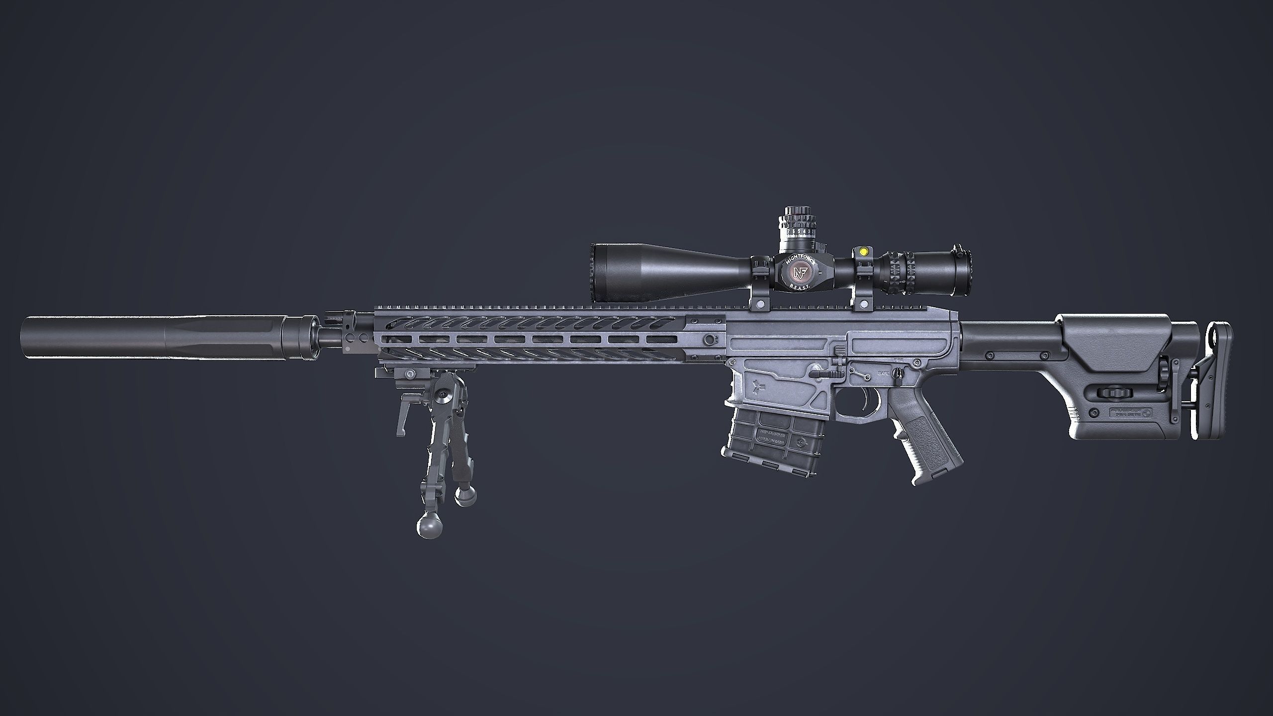 3D model Sniper Rifle OMEN 300 WIN MAG VR / AR / low-poly | CGTrader