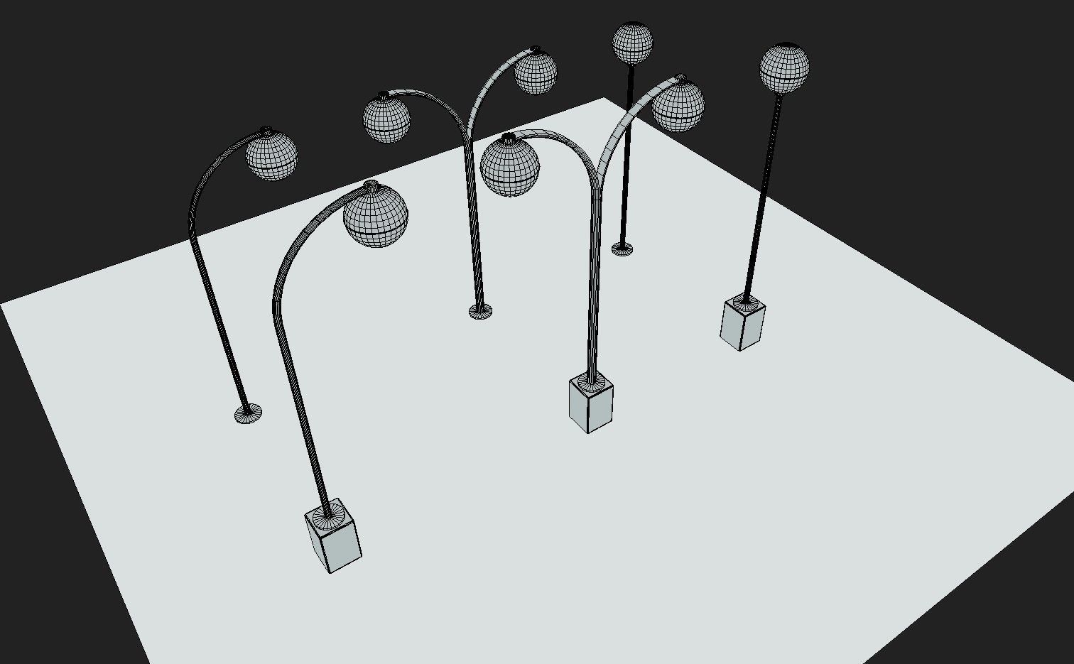3D model Light Poles VR / AR / low-poly | CGTrader