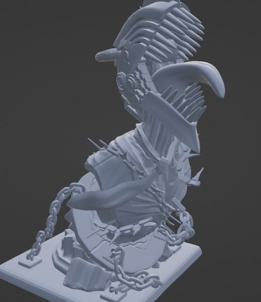 Chainsaw-Man 3D Print Bust Model 3D model 3D printable | CGTrader