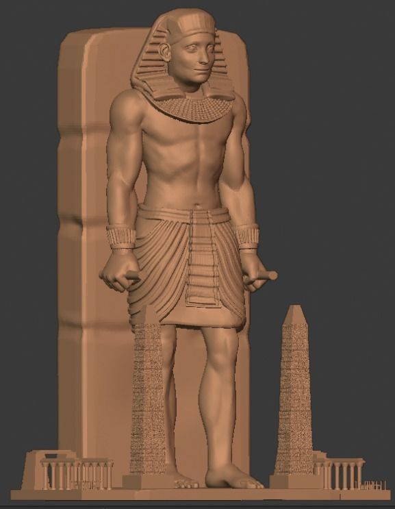 Pharaoh Ramses III statue 3D print model 3D model 3D printable | CGTrader