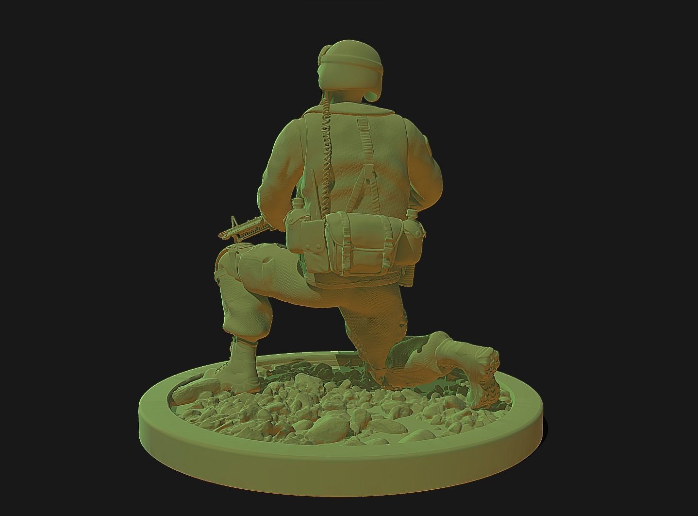 75th Ranger Crouching - US Army 3D model 3D printable | CGTrader