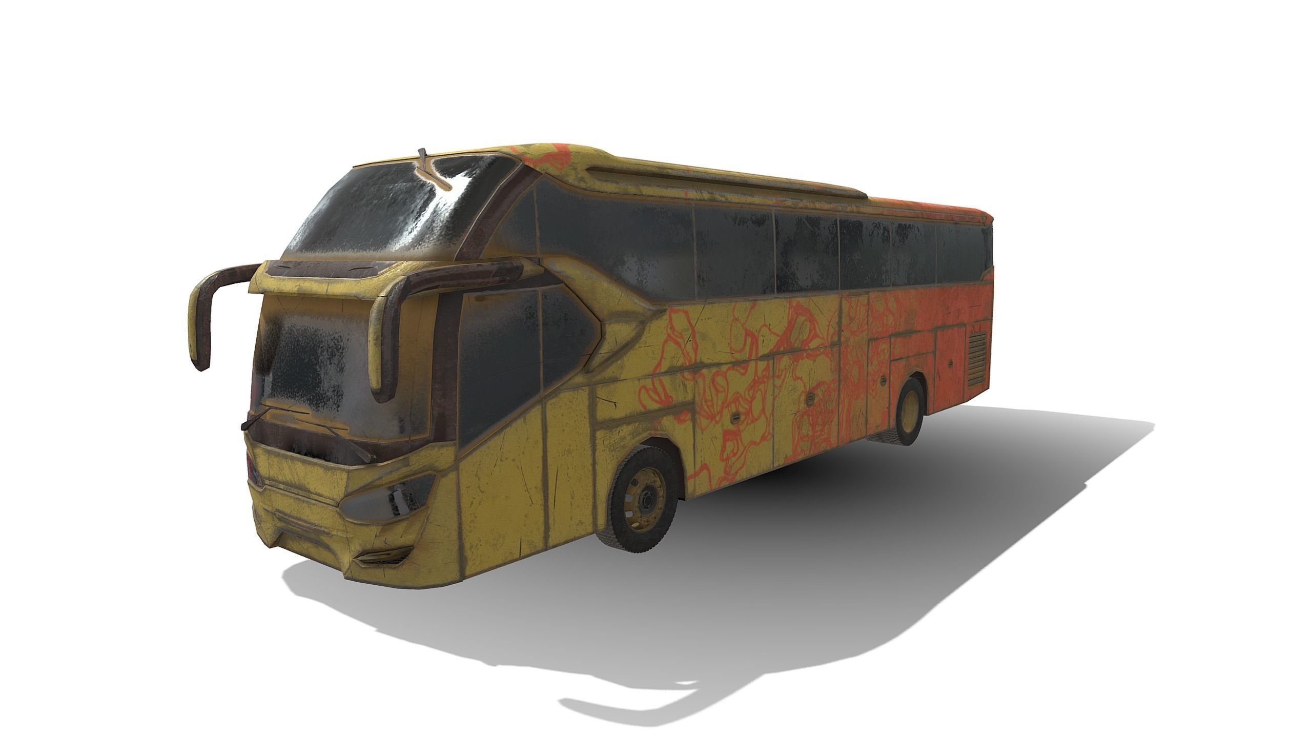 legacy-sr2-xhd-prime bus with graffiti 3D model | CGTrader
