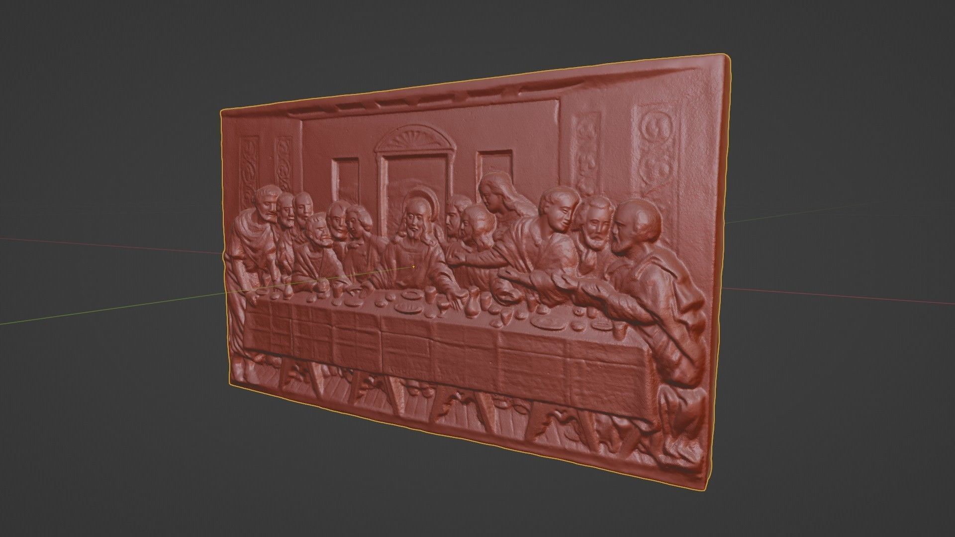 Last Supper Bas-Relief 3D model 3D printable | CGTrader