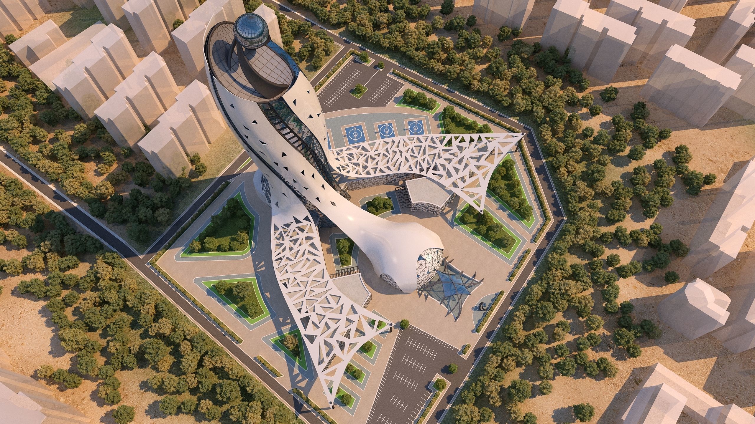 0060 - Organic-Parametric Skyscraper 3D model | CGTrader