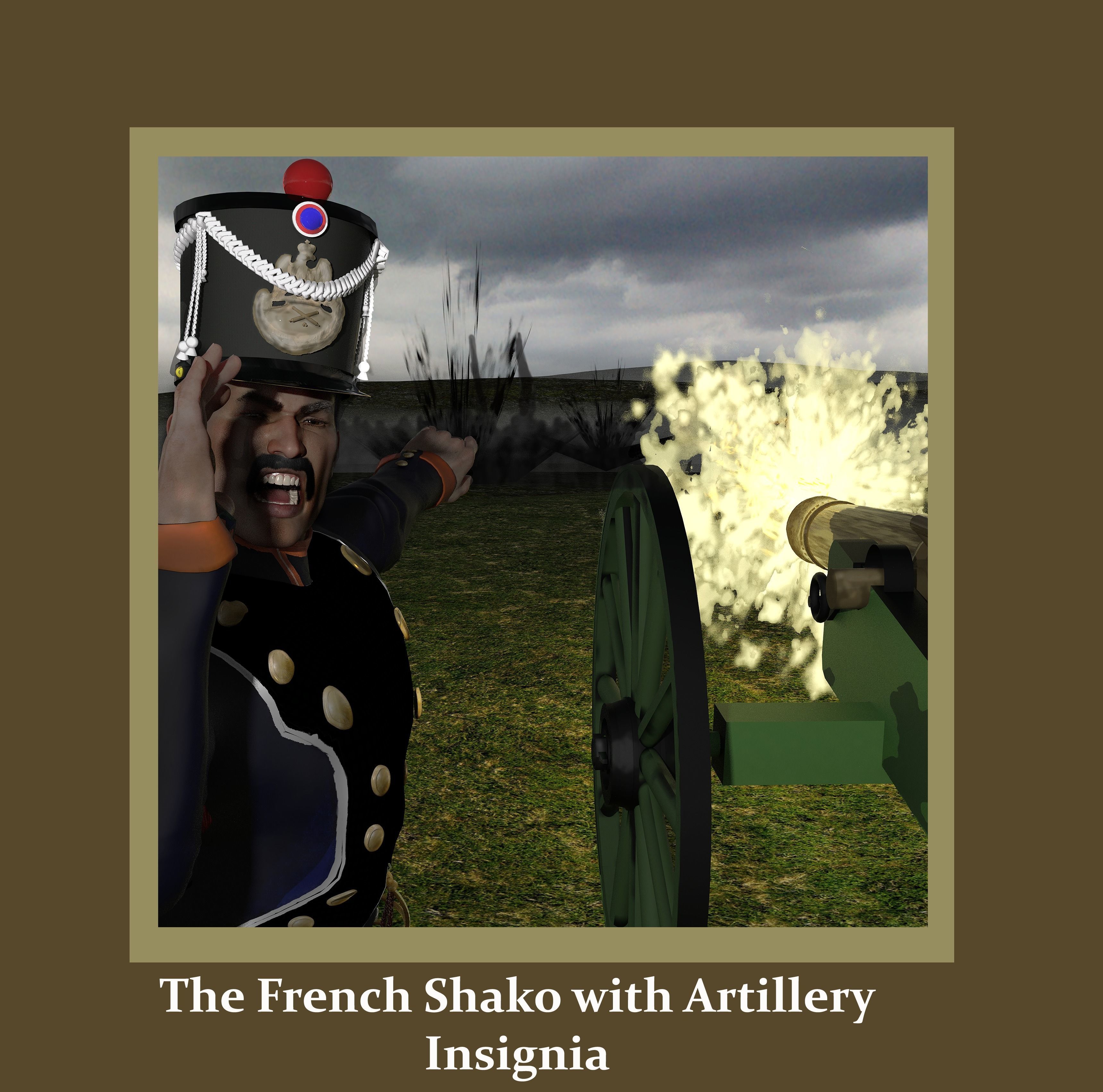 Napoleonic French Shako with Artillery Insignia 3D model | CGTrader