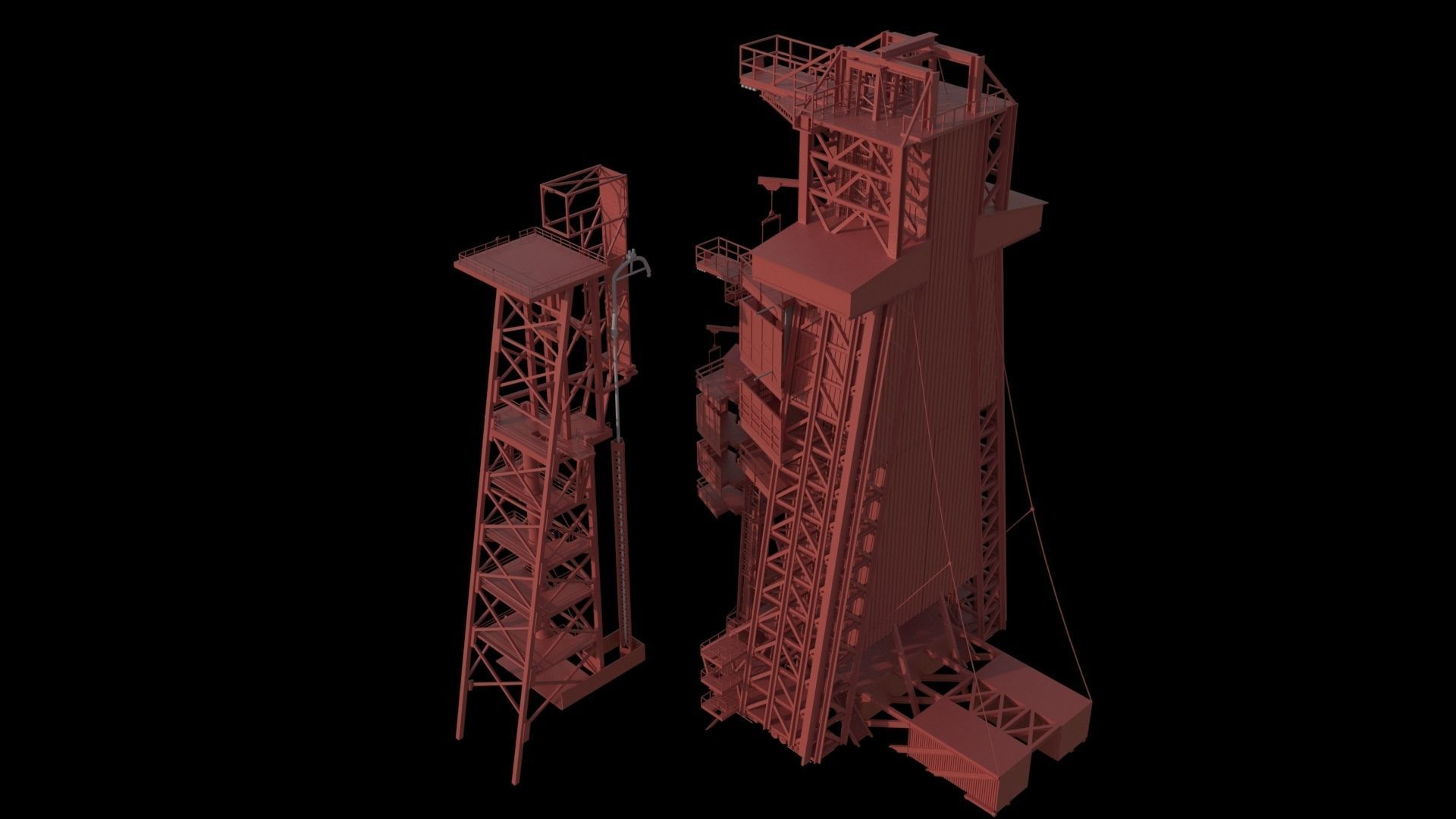 High quality 3D model Mercury Redstone launchpad 3D model | CGTrader