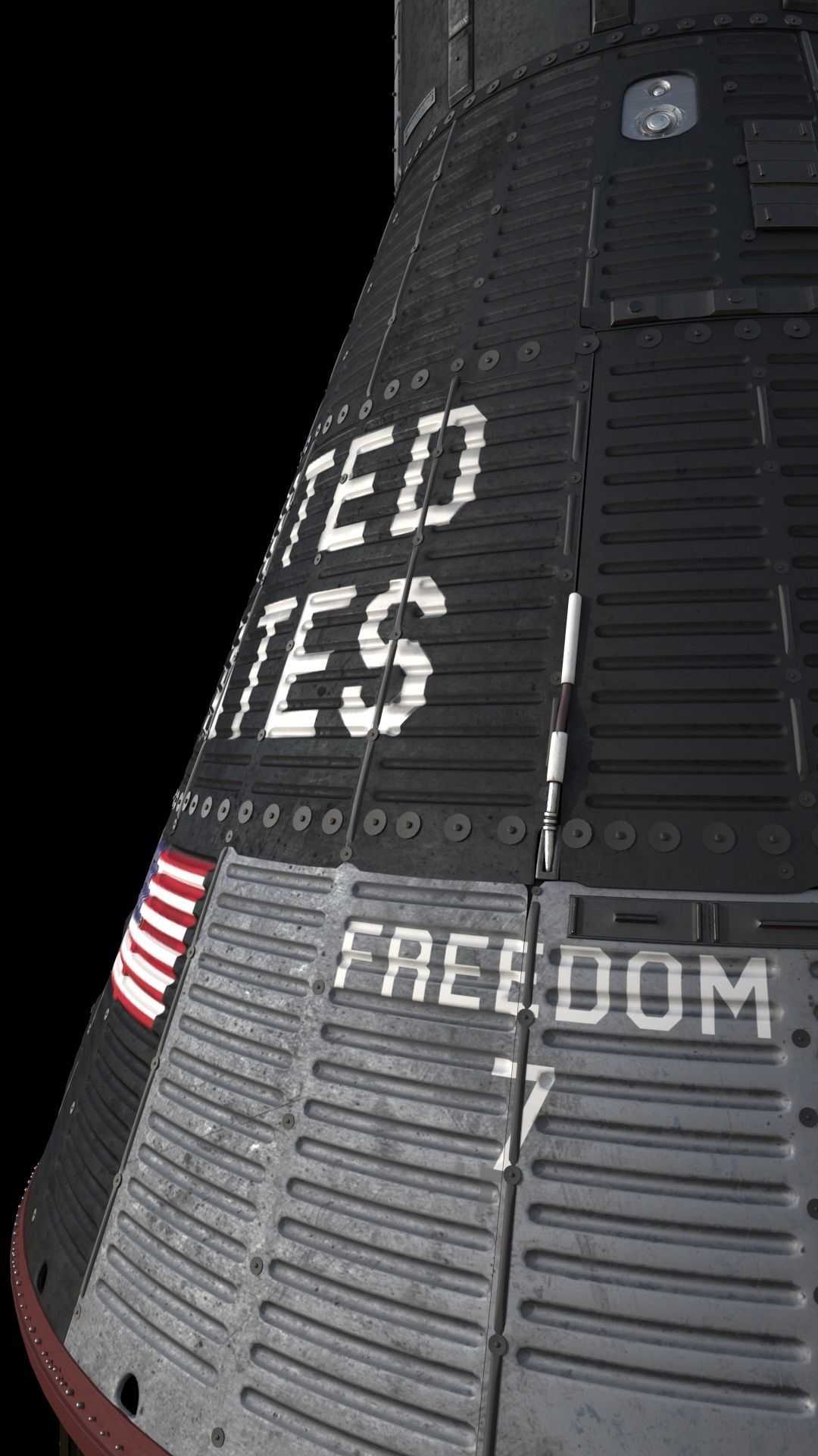 High quality 3D model Mercury Freedom7 capsule 3D model | CGTrader