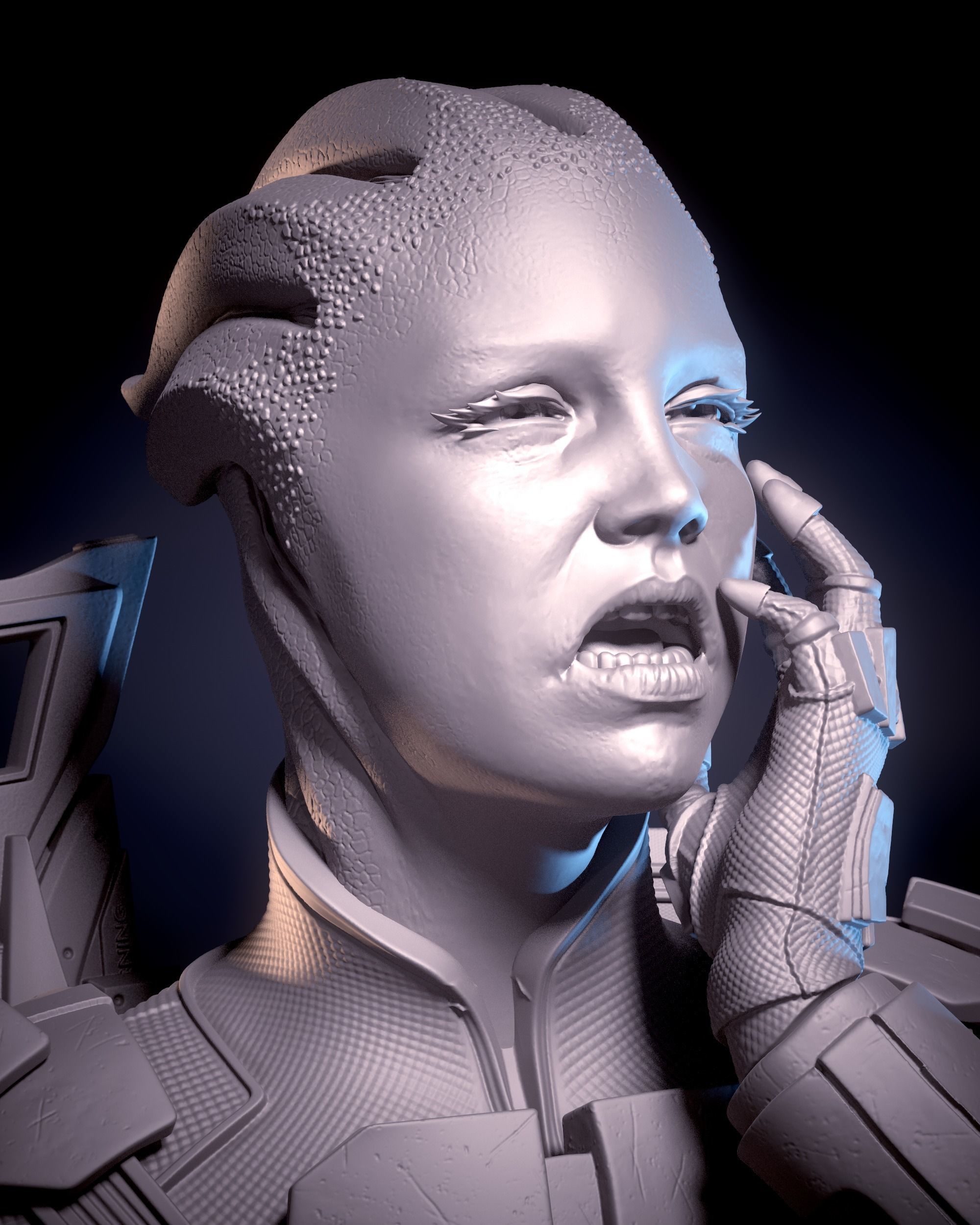 Mass Effect Fanart - Liara TSoni 3d print model Pose 4 3D model 3D ...