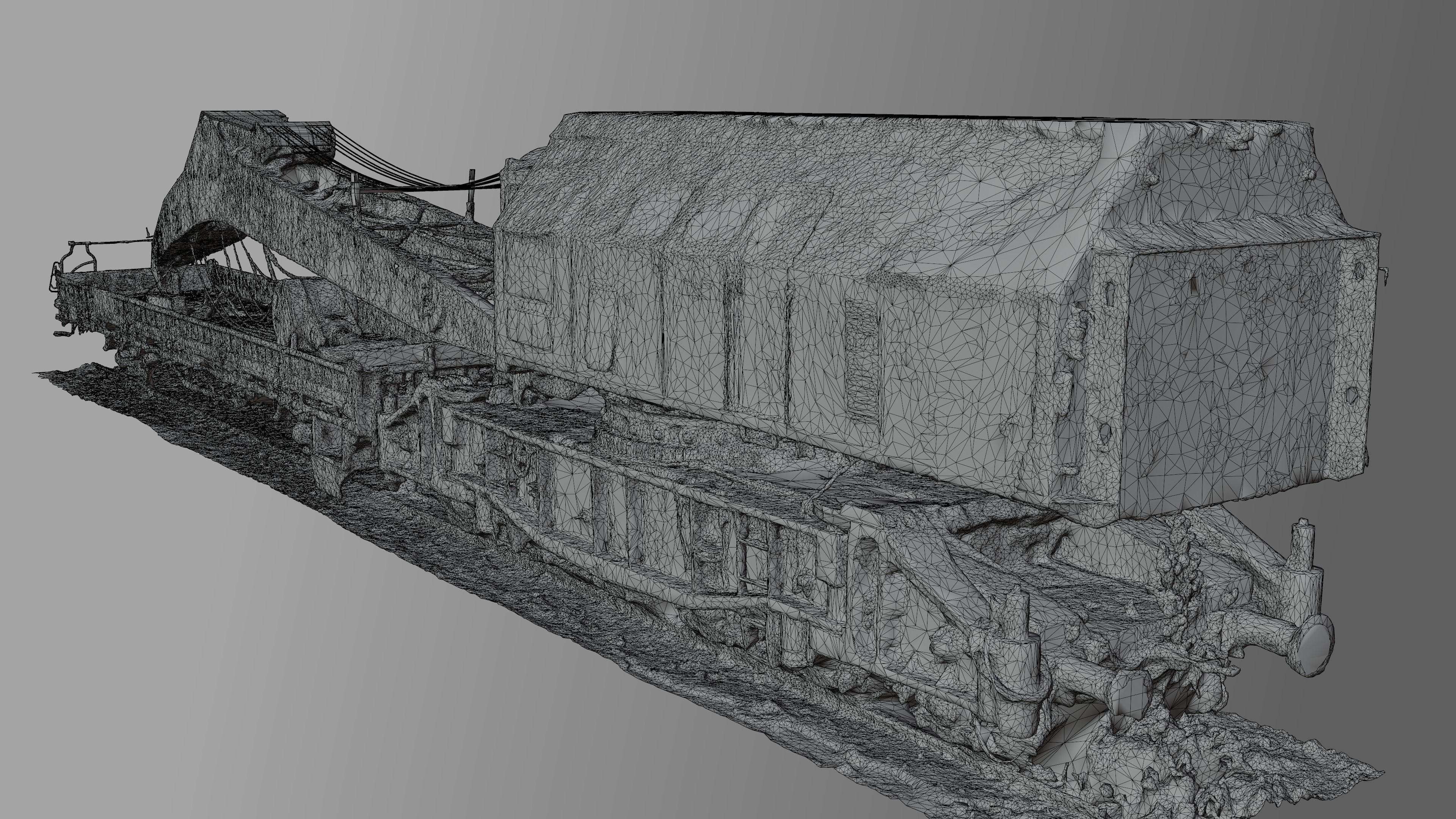 Rusty Railroad Crane 3D model | CGTrader