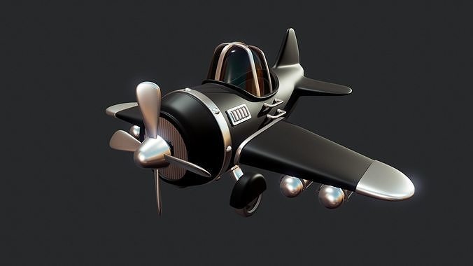 Cartoon Plane - Tutorial Included 3D model | CGTrader