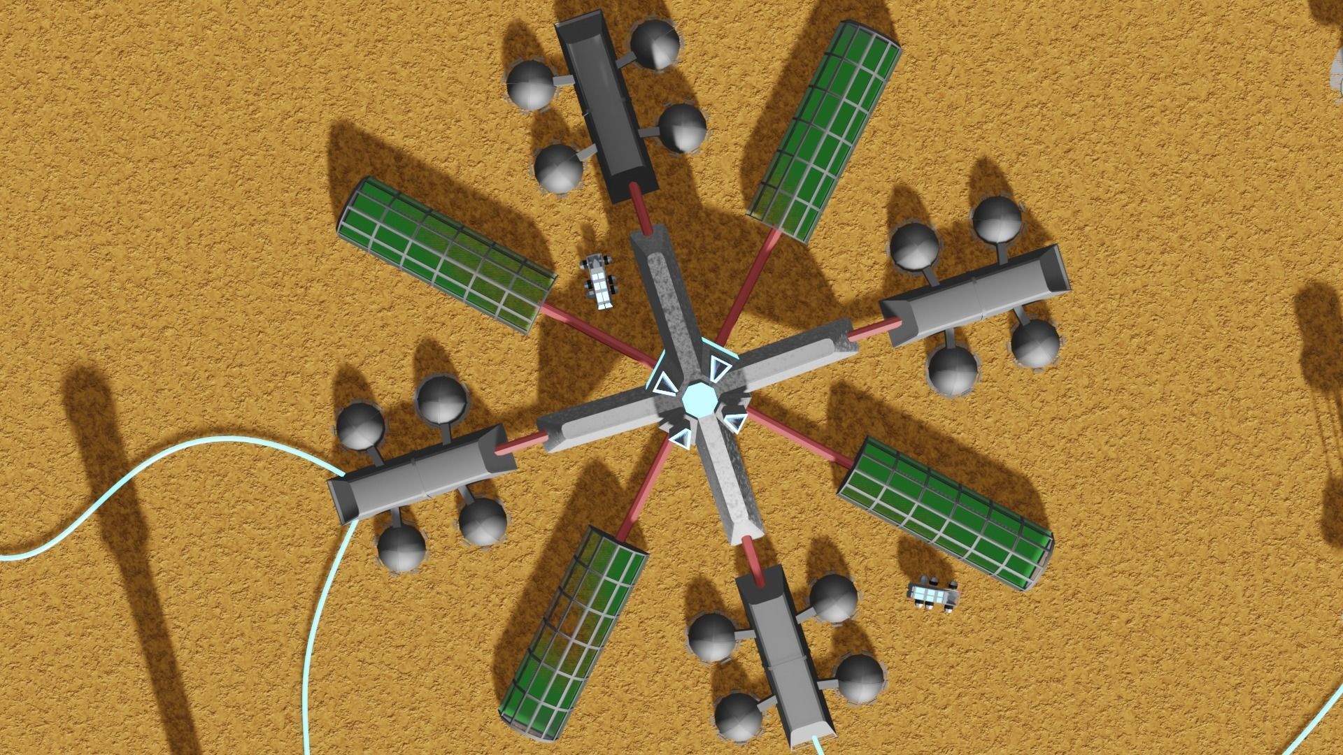 3D model The mars base project pack low-poly 3D model VR / AR / low ...