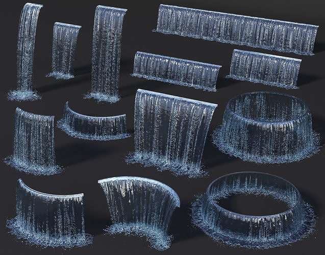Waterfalls Collection 13 3D models 3D model | CGTrader